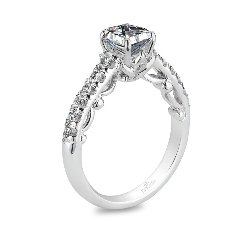 1.33ct. Princess cut Natural Diamond Parade Design Hemera Bridal ...