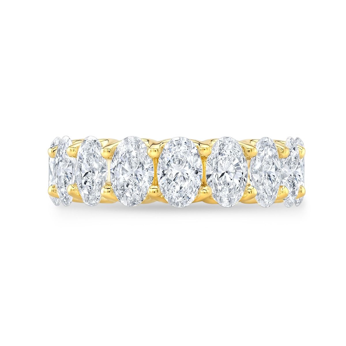 6 Carat Oval U-Prong Eternity Band | Diamond Mansion