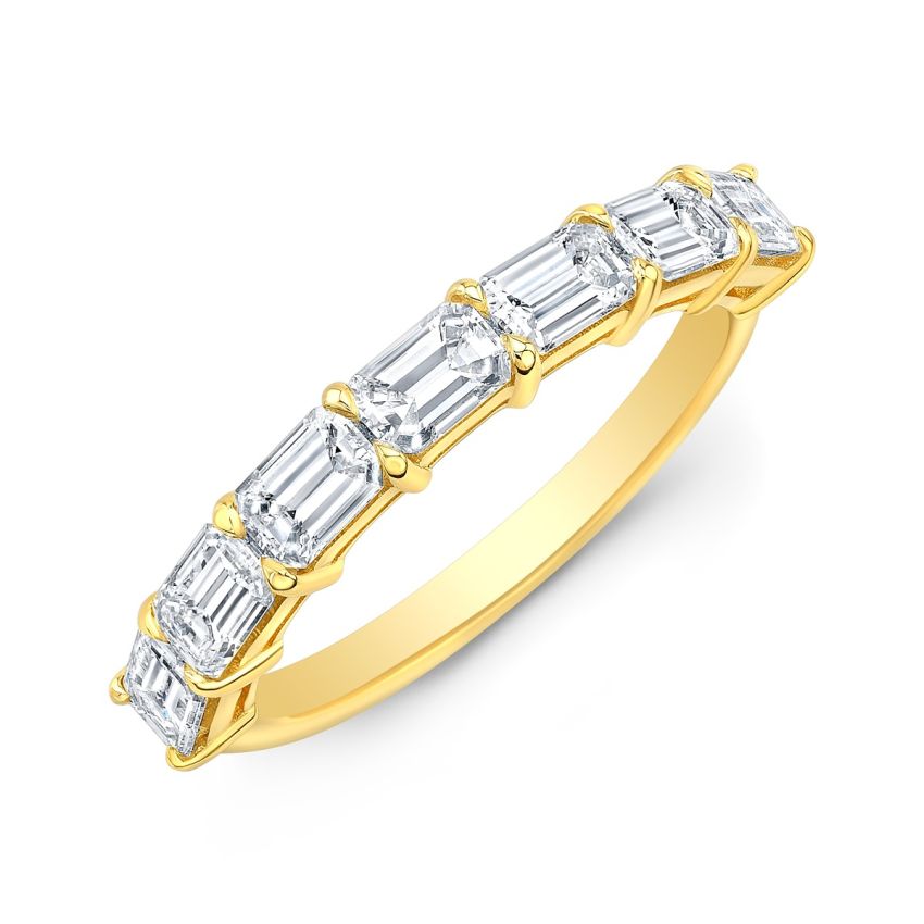 East West Emerald Cut Diamond Ring | Diamond Mansion